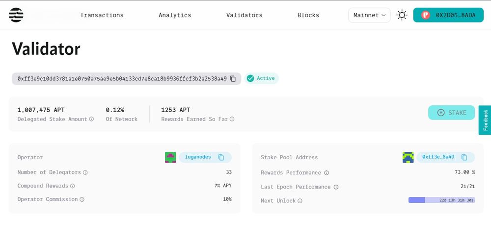 How To Stake Aptos With Validators: Aptos Staking Rewards